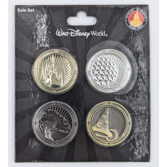 Disney | Art | Disney World Coins Set 4 Parks Magic Kingdom Epcot ...